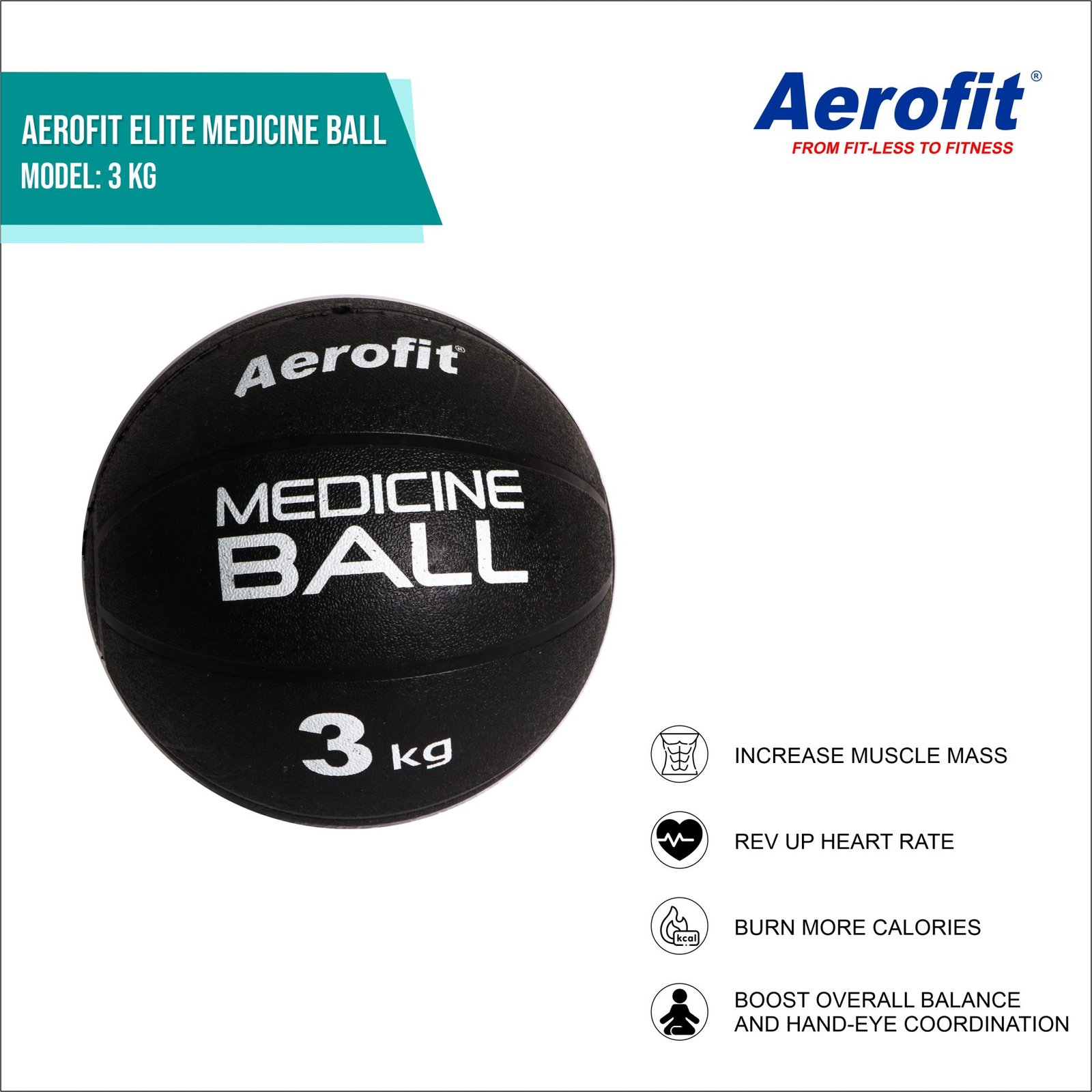Aerofit Elite Medicine Ball - 3 Kg - Aerofit